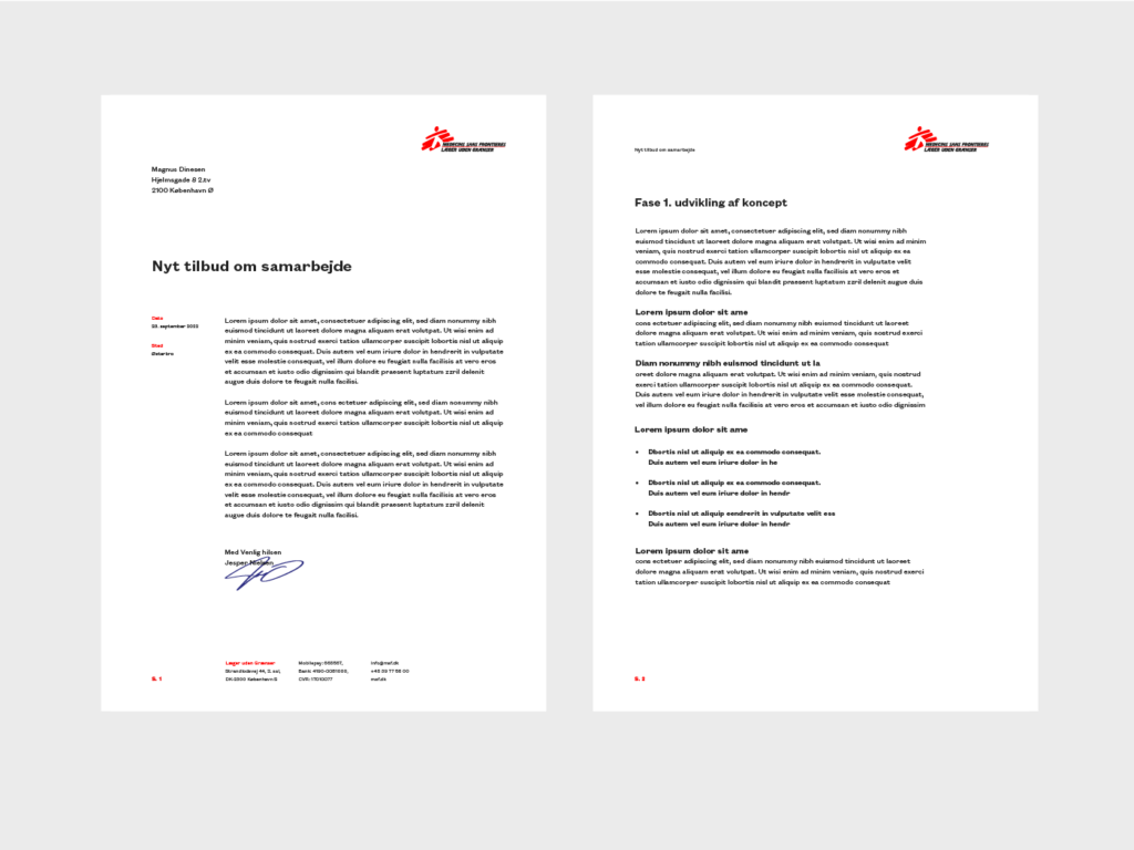 Skabeloner – MSF Intra – Design